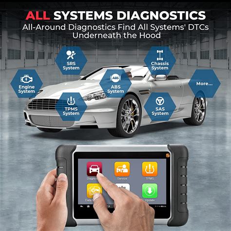 2025 Autel MaxiCOM MK808S TS Bidirectional TPMS Programming Relearn Tool With 28 Special Function