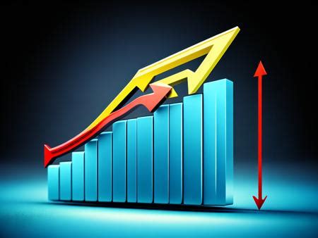 A Chart With An Arrow Going Up And A Red Arrow Going Down Image Design ID 0000155201