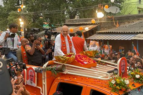 Amit Shah In Ranchi Road Show केंद्रीय गृह मंत्री अमित शाह का रांची