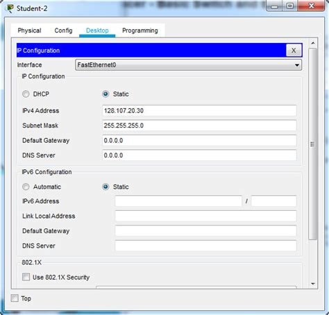 291 Packet Tracer Basic Switch And End Device Configuration