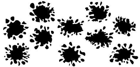 물방울 튄 자국 얼룩 튄 자국 실루엣 벡터 추상 예술적 잉크 튄 자국 페인트 튄 자국 물방울 도트 젖은 염료 인쇄물 검은 수채화 물감 붓 질감의 큰 세트입니다 그런 지 물