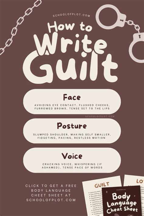 How To Write Guilt Body Language Guilty Characters Writing Tips Novel