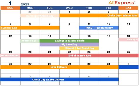 알리익스프레스 프로모션 일정 2025년 1월 알리쿠폰코리아