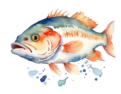 Colorful Watercolor Fish Art Free Download Ai Scribbles