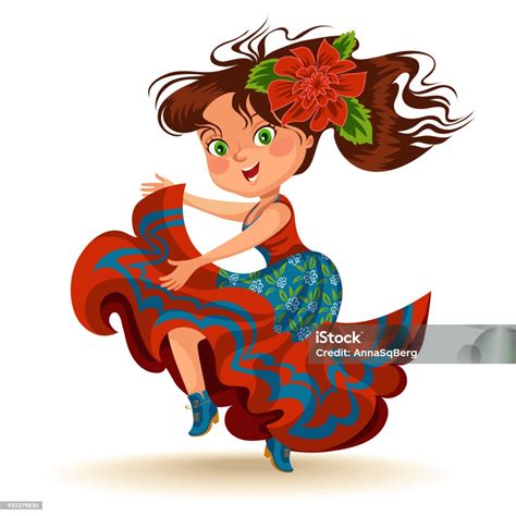 브라질 축제 Junina 여자 착용 꽃 머리 전통적인 축제 댄스 휴일 파티 댄서 축제 사람들이 카니발 벡터 일러스트 레이 션에에서 축 하 하는 축제에 살사 춤 젊은 여자