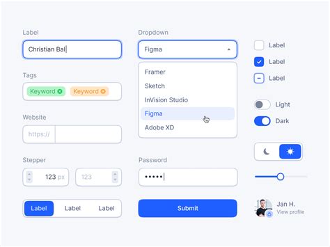 Light Ui Elements By Jan Hoffmann On Dribbble