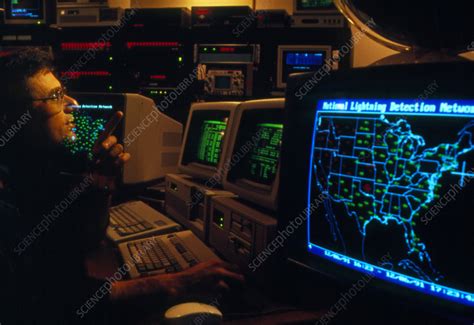 Control Room National Lightning Detection Network Stock Image E1800230 Science Photo Library
