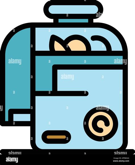 Food Processor Icon Outline Food Processor Vector Icon For Web Design Isolated On White