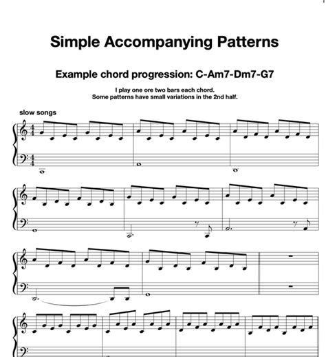Easy Piano Accompaniment Patterns Christians Sheet Music