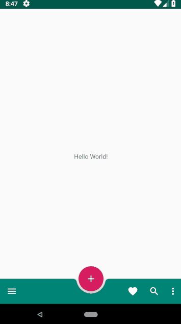 Github Ranger163bottomappbarimplementation An Example Of Implementing Bottomappbar Material