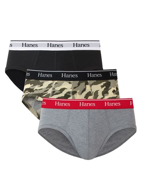 Hanes Originals Mens Dyed Brief Moisture Wicking Stretch Cotton Brief