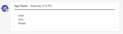 Ms Teams Adaptive Cards Textblock Type Doesnt Support Line Breaks