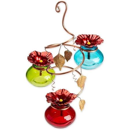 Parasol Lp3aq Lunchpail 3 Hummingbird Feeder Aqua Wild Bird Feeders Patio Lawn