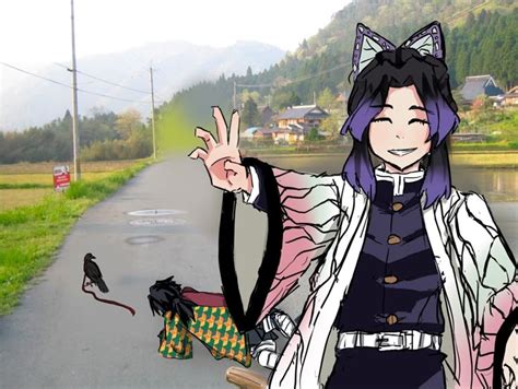 Giyuu And Shinobu On A Walk Funny Anime Pics Anime Films Slayer Anime
