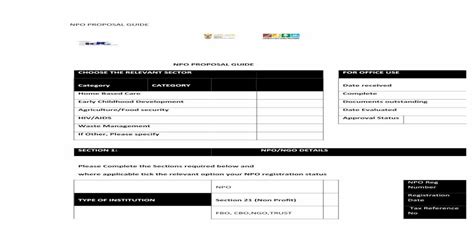 Pdf Npo Proposal Guide Za · Npo Proposal Guide Npo Proposal Guide Choose The