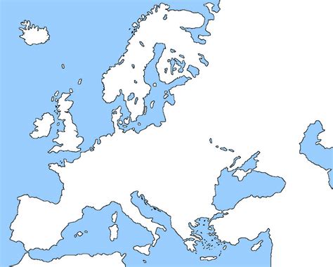 Blank Map Of Europe Printable Blank Map Of Europe Without Borders