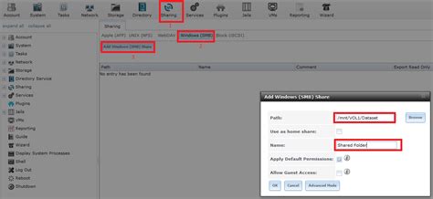 how to create freenas windows smb share step by step computer how to