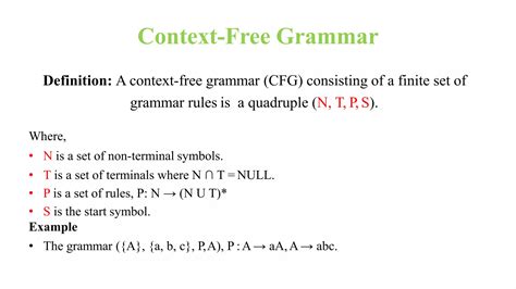 Context Free Grammar Pptx