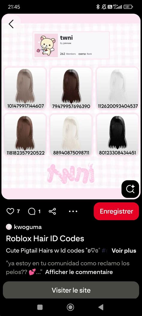 Roblox Hair Id Codes Roblox Hair Names Girl