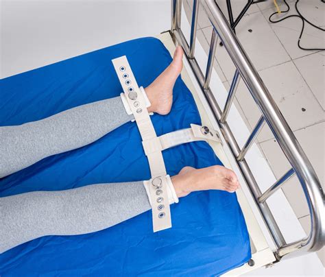 Medical Bed Restraint Fabric Limb Fixed Strap Padded Foot Cuffs For