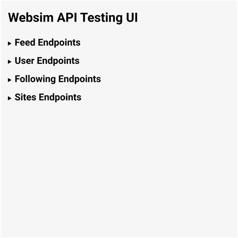 Websim Metadata Api Testing Ui