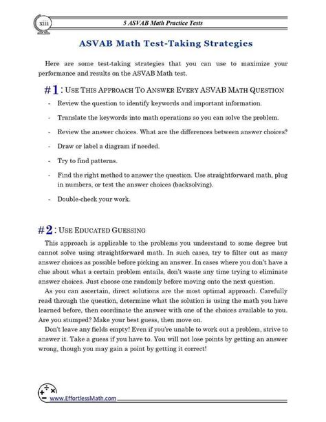 5 Asvab Math Practice Tests Extra Practice To Help Achieve An