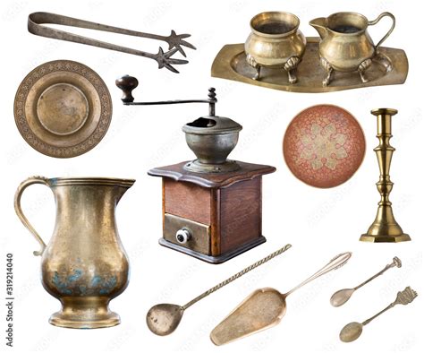Set Of Gorgeous Old Vintage Items Old Dishes Appliances Kettles