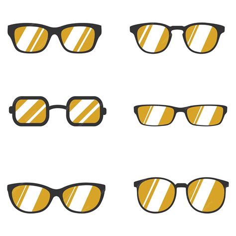 Premium Vector Glasses Frame Collection Vector Illustration Of Orange