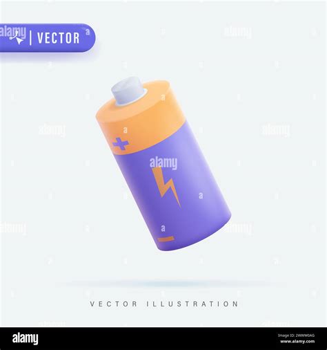 3d Realistic Battery Vector Illustration Stock Vector Image And Art Alamy
