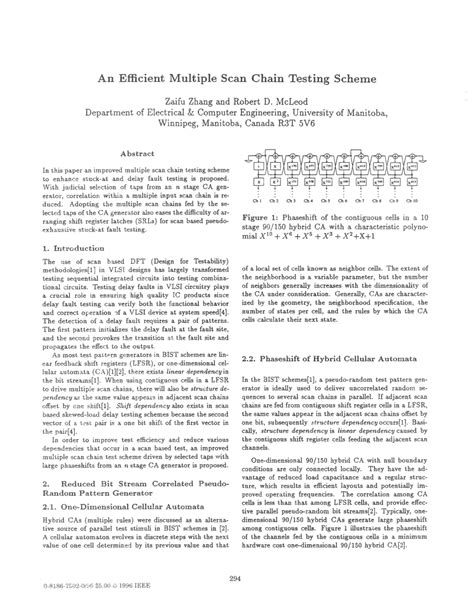 Pdf An Efficient Multiple Scan Chain Testing Scheme