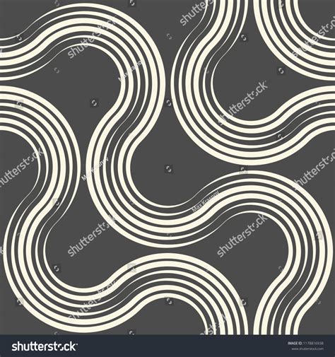 Seamless Curved Stripe Background Vector Minimalistic Stock Vector Royalty Free 1178816938