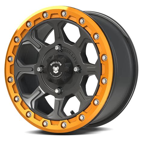Bullite Wheels Bt 03 Ruler 14in Utv Atv Sxs Beadlock Rims 14x7 Orange 4x137 5 2 Offset Can