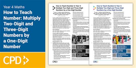 How To Teach Number In Year Multiply Two Digit And Three Digit Numbers By A