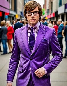 Austin Powers Purple Suit Costume Free Face Swap Id 1760399
