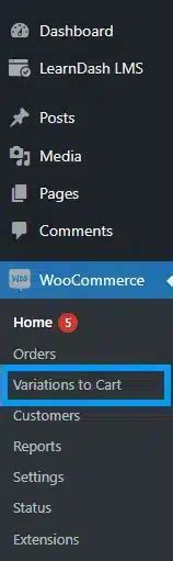 Woocommerce Variations To Cart Screenshots