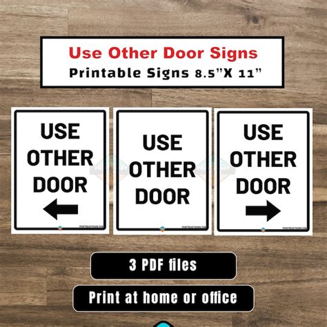 Use Other Door Sign Etsy