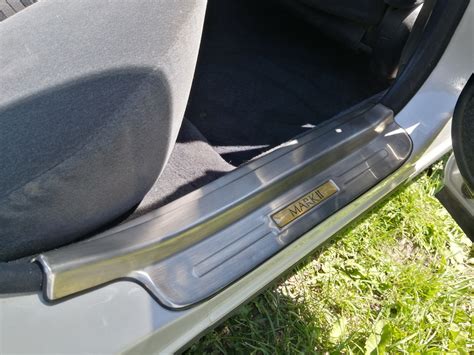 Металлические накладки на пороги — Toyota Mark II (90), 2,5 л, 1994 ...