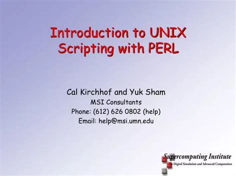 ppt introduction to unix scripting with perl powerpoint presentation