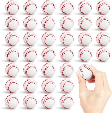 Hooqict Baseball Stress Ball 25 Pack Mini Baseballs Small