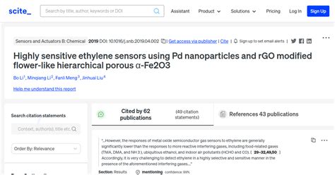 Highly Sensitive Ethylene Sensors Using Pd Nanoparticles And Rgo