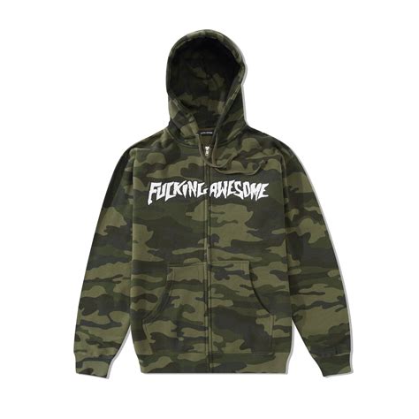 Stamp Logo Zip Hood Camo Lo Fi