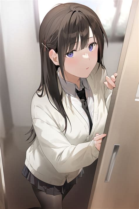 Safebooru 1girl Absurdres Bangs Black Hair Black Necktie Black