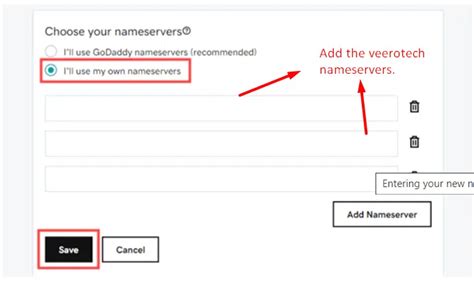 How To Set The Nameservers For A Domain Registered At Godaddy Web
