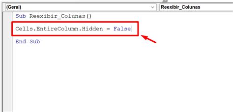 Reexibir Todas As Colunas Ocultas No Excel Código Vba