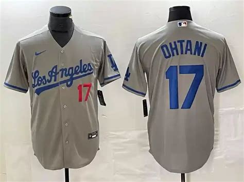 Los Angeles Dodgers 17 Shohei Ohtani Gray Jersey Jersey Fanatics