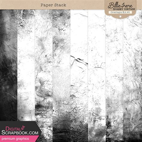 Papers Stack 1 Overlays Kit By Billie Irene Graphics Kit