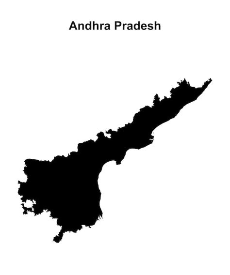 Premium Vector Andhra Pradesh Outline Map