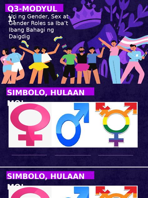 Module 1 Konsepto At Uri Ng Gender At Sex Pdf