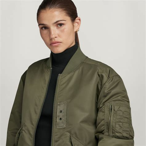 Long Bomber Jacket Green G Star® Au
