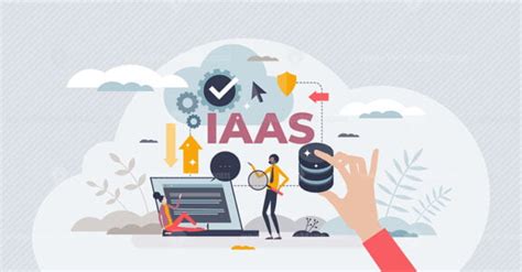 Iaas Or Infrastructure As Service As Form Of Cloud Computing Outline Diagram Vectormine